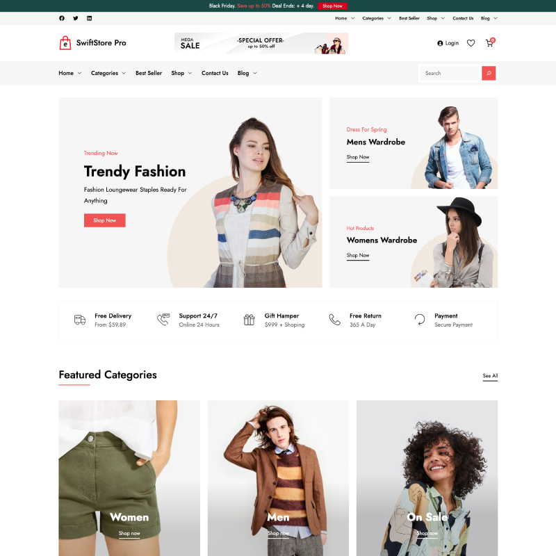 SwiftStore Pro: The Ultimate WooCommerce-Ready WordPress Theme - Firefly themes